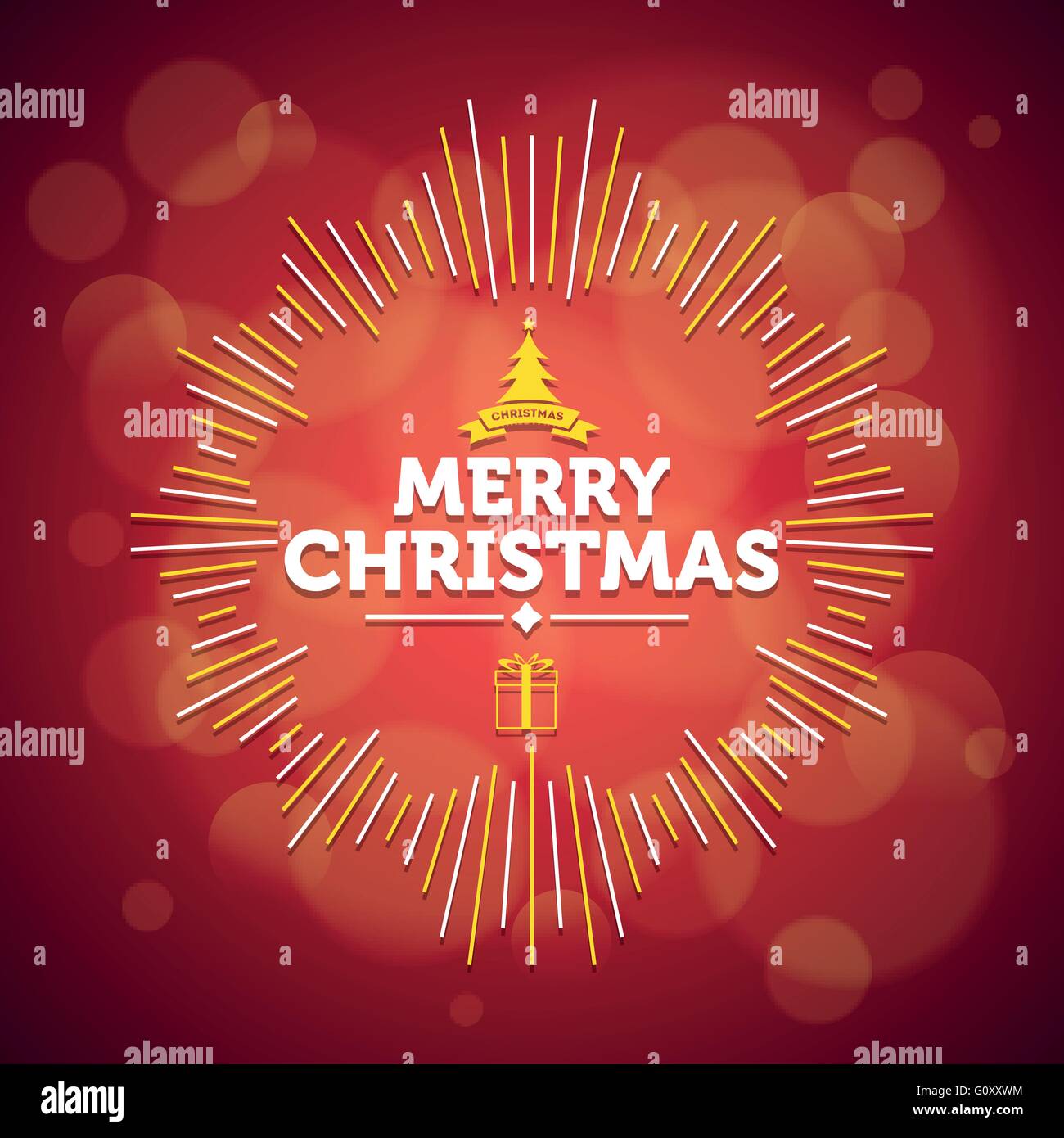 Vector Christmas typographic greeting card design Stock Vector Image ...