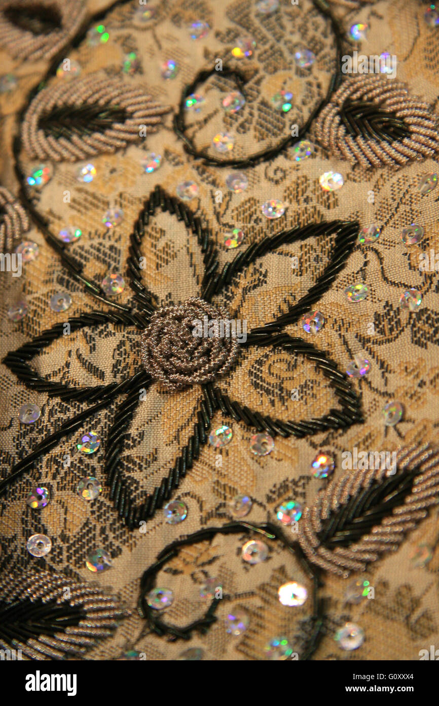 Colourful ornate Indian handmade textiles, material and fabric Stock ...