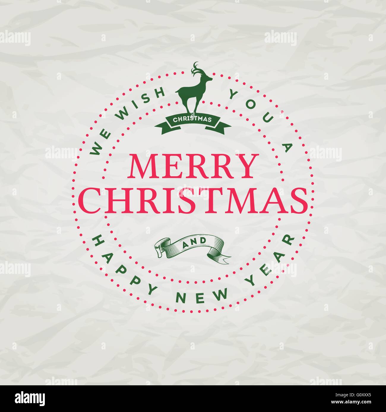 Vector Christmas typographic greeting card design Stock Vector Image ...