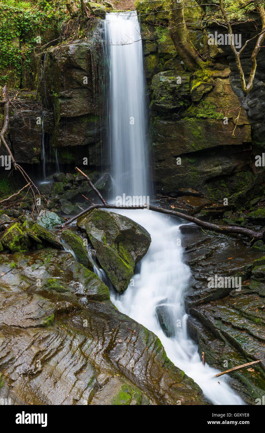 Lumsdale waterfall in Matlock, UK Stock Photo - Alamy