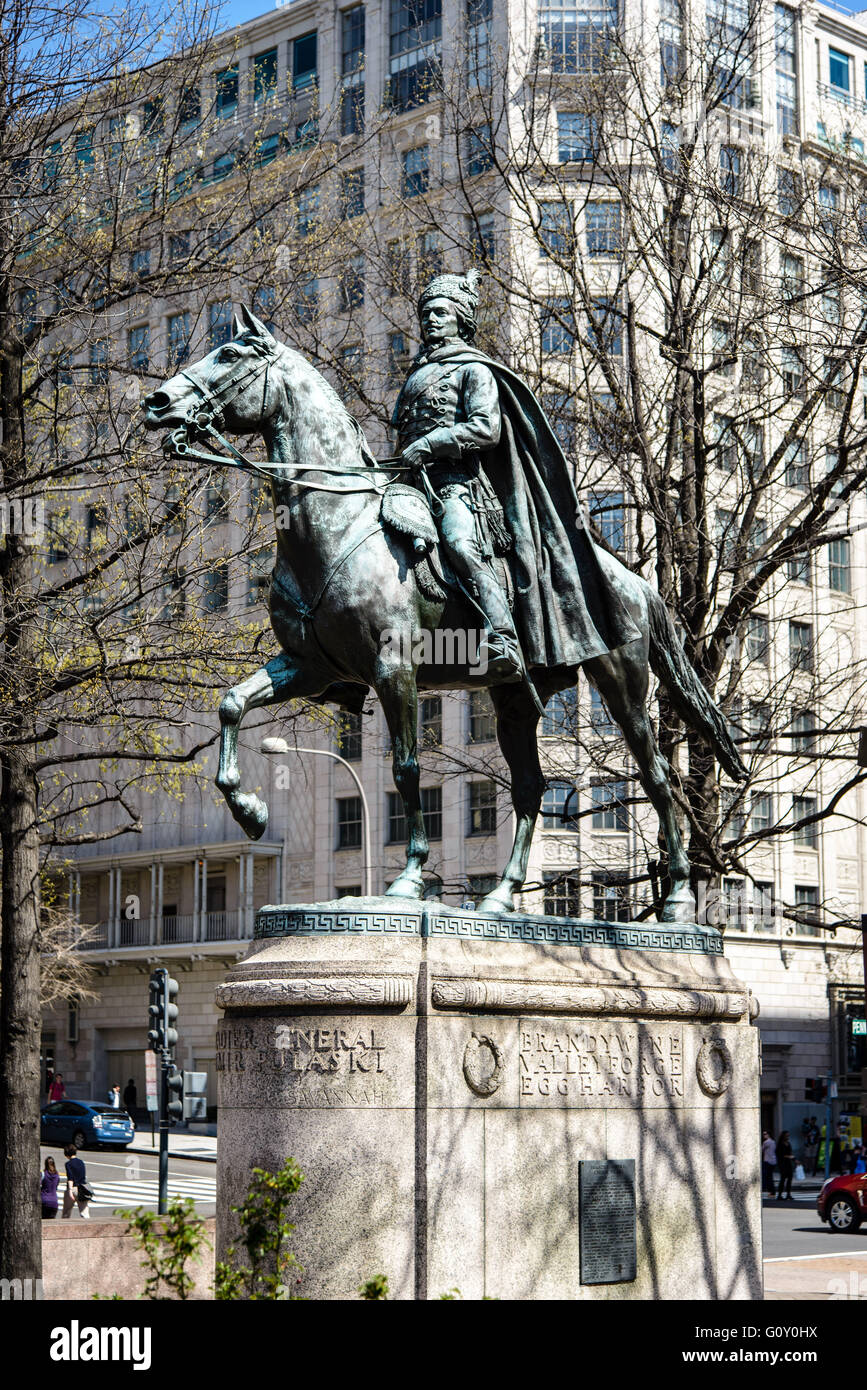 Brigadier General Count Casimir Pulaski statue, Freedom Plaza ...