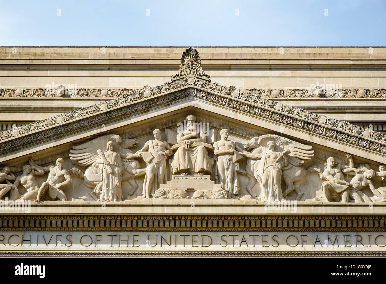 The Recorder of the Archives, entrance to National Archives building ...