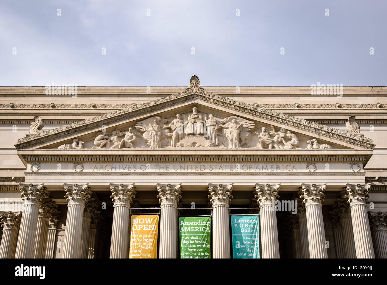 The Recorder of the Archives, entrance to National Archives building ...