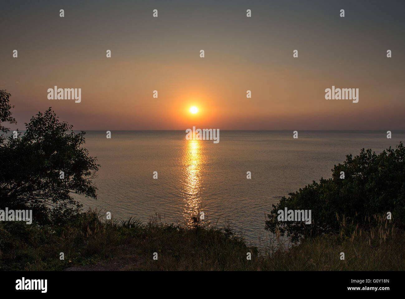 Thai sunset in Thailand Stock Photo - Alamy