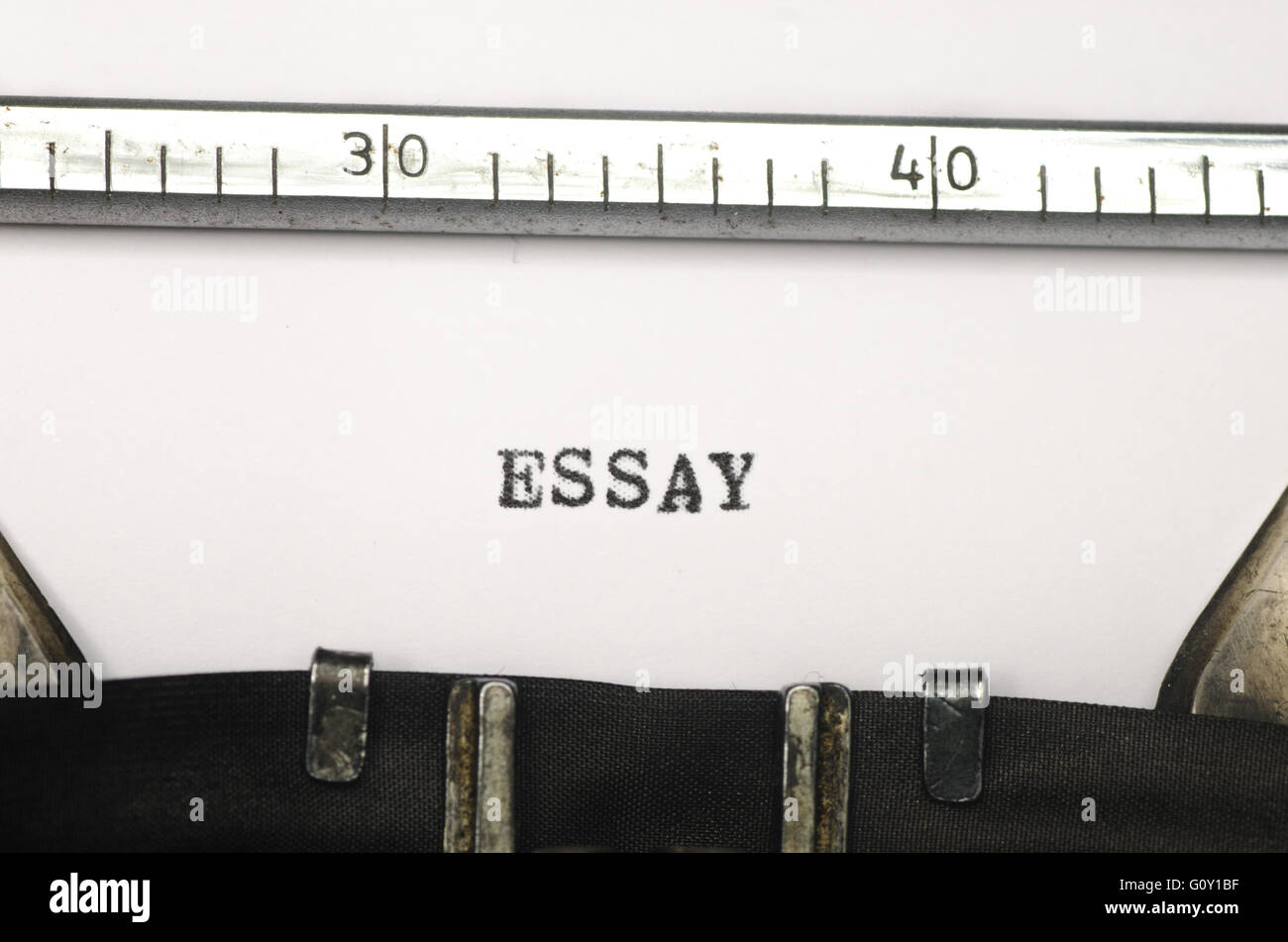 word essay typed on an old typewriter Stock Photo - Alamy