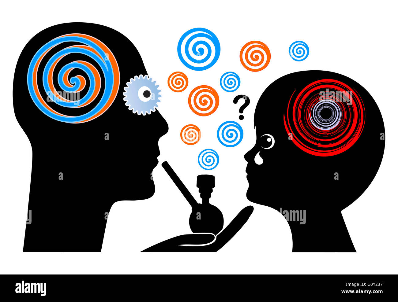 Pot Smoking Parent Stock Photo - Alamy