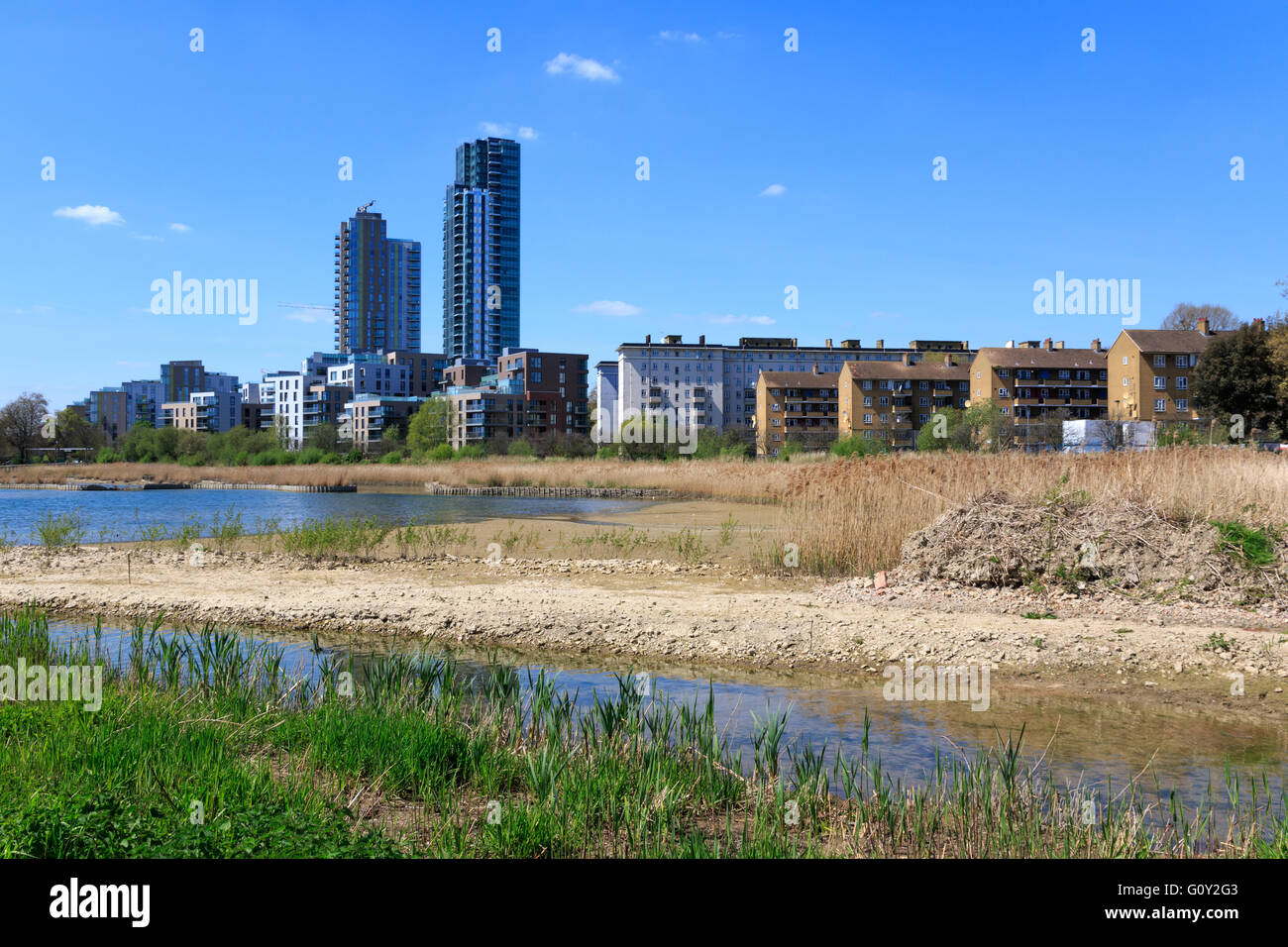 Woodberry wetlands nature reserve at Woodberry Down in London on a ...