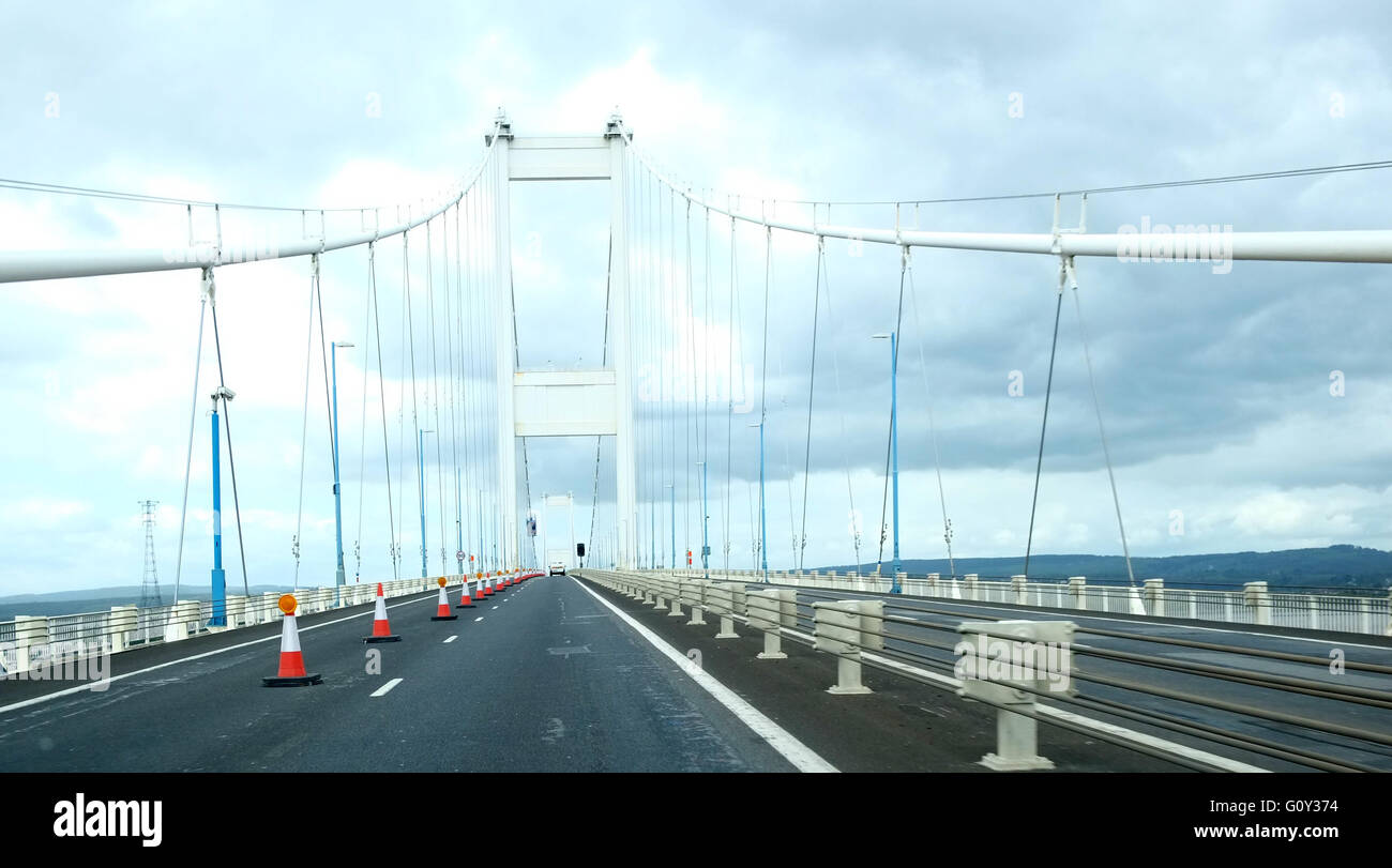 The first Severn crossing with one lane closed for repairs and ...