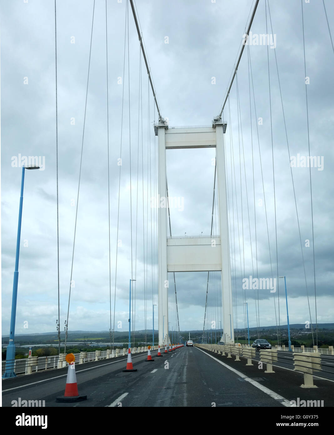 The first Severn crossing with one lane closed for repairs and ...