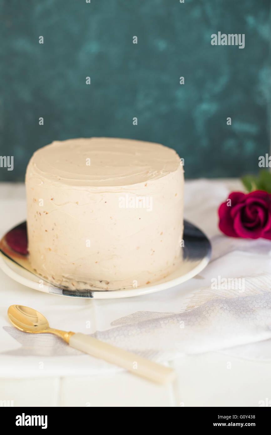 Side view of hazelnut cake Stock Photo - Alamy