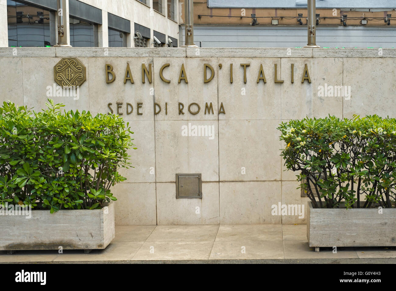 The bank of Italy Office in Rome Stock Photo - Alamy