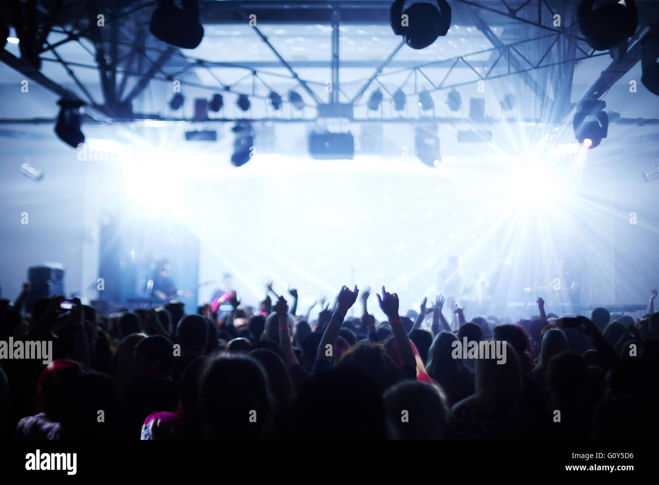 Band on the stage Stock Photo - Alamy