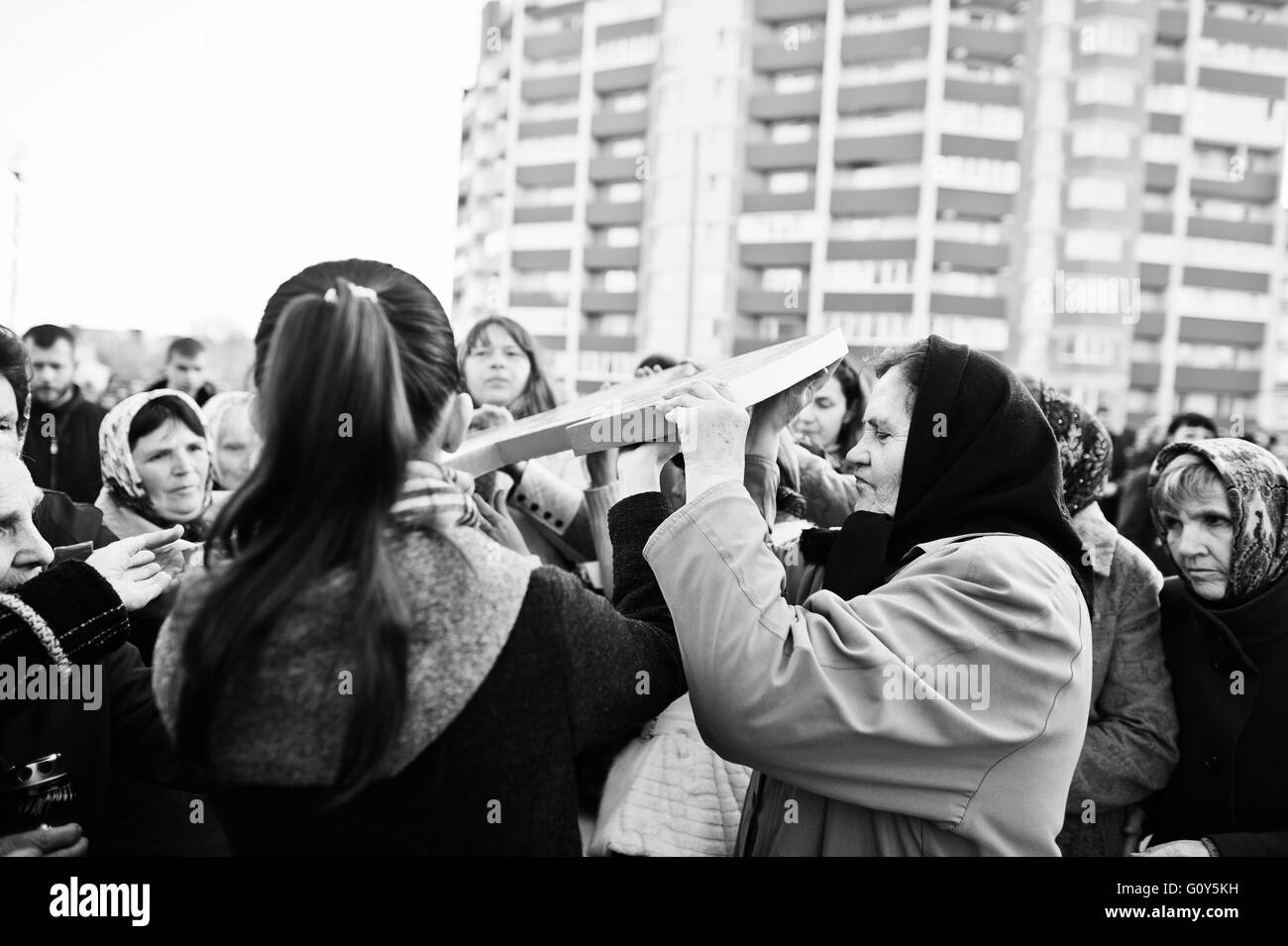 LVIV, UKRAINE - APRIL 27, 2016: Holy Week passion and death of Jesus ...