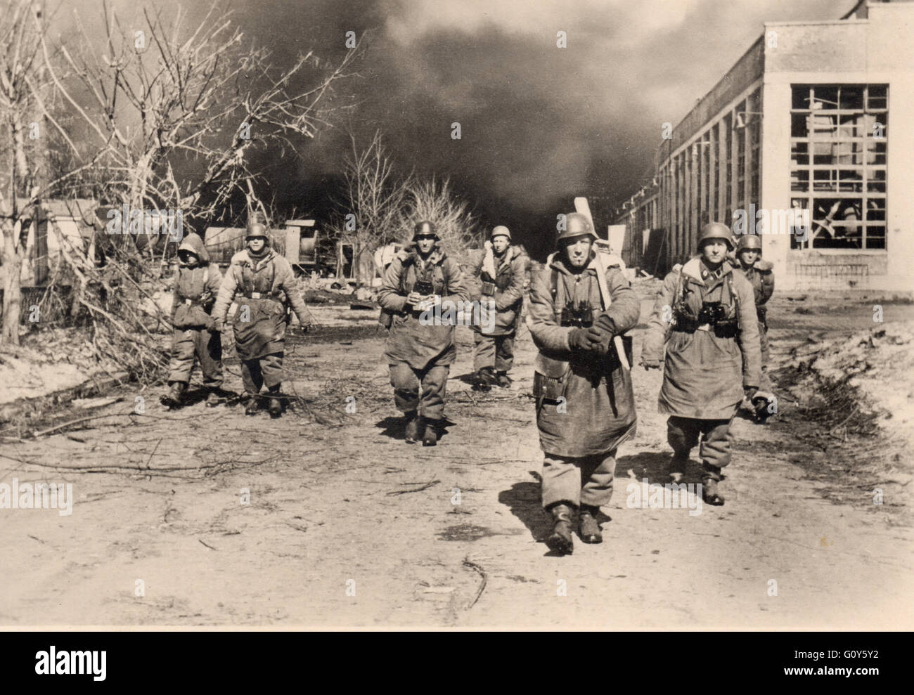German Waffen SS troops from the LAH Leibstandarte in Kharkov March ...