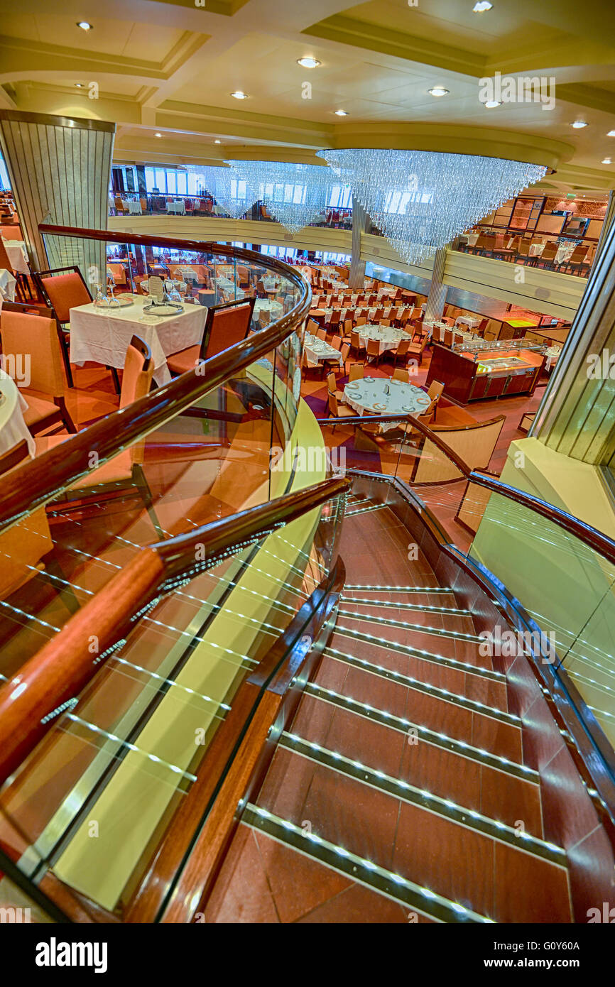 Dining room interior of a cruise ship Stock Photo - Alamy