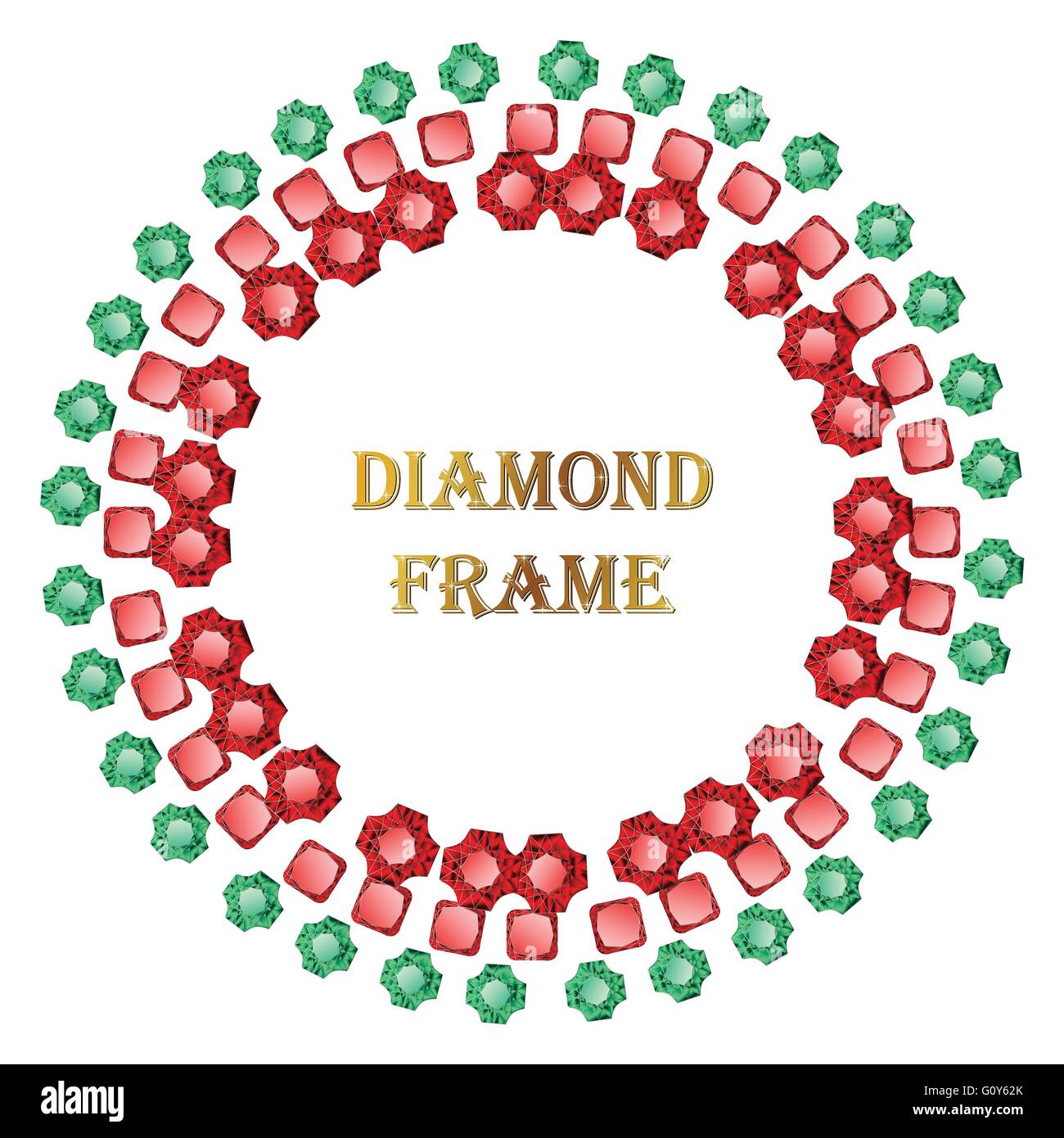 Diamond round frame Stock Vector Image & Art - Alamy