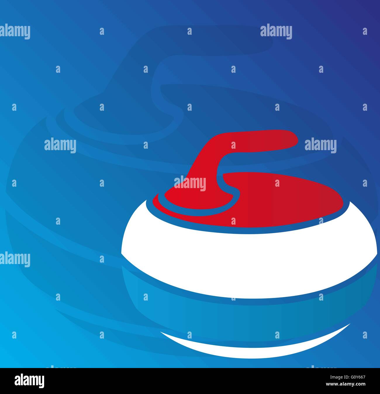 Curling stones on a blue background Stock Vector Image & Art - Alamy