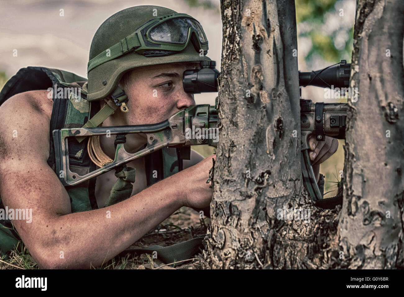 Modern army soldier in uniform hi-res stock photography and images - Alamy