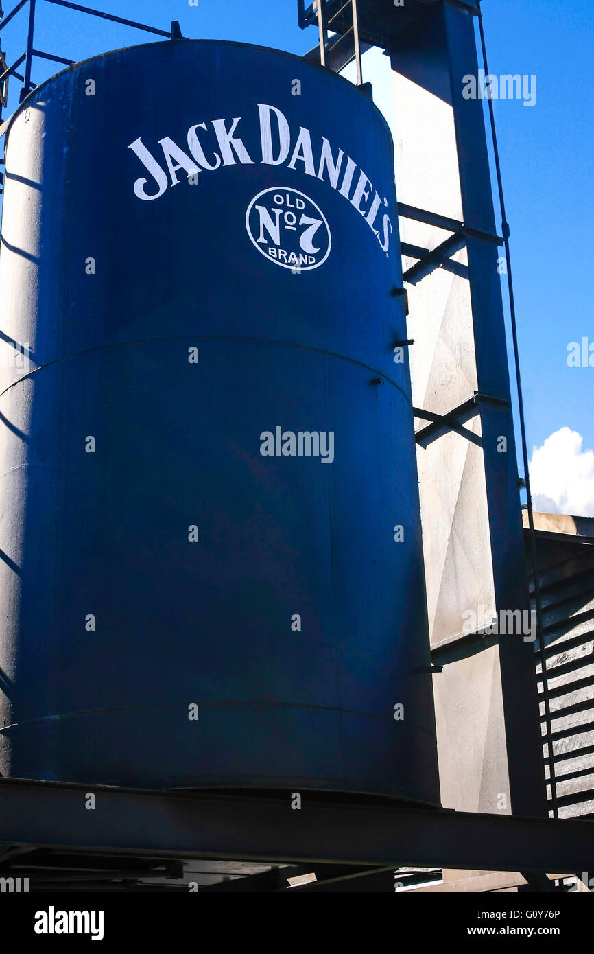 Jack Daniels Old No.7 storage tank at the distillery in Lynchburg ...