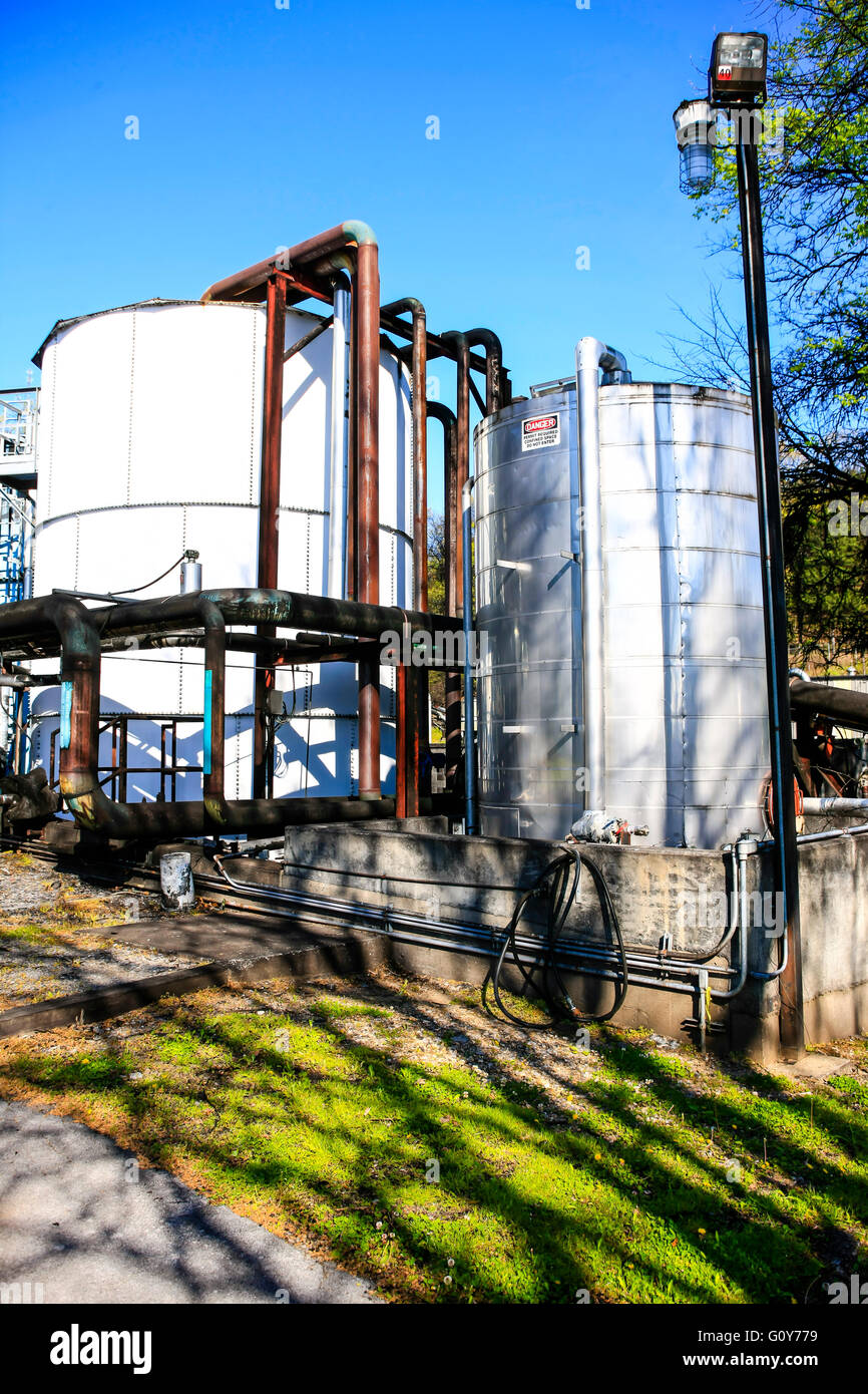 Jack Daniels distillery storage vats in Lynchburg, Tennessee Stock ...