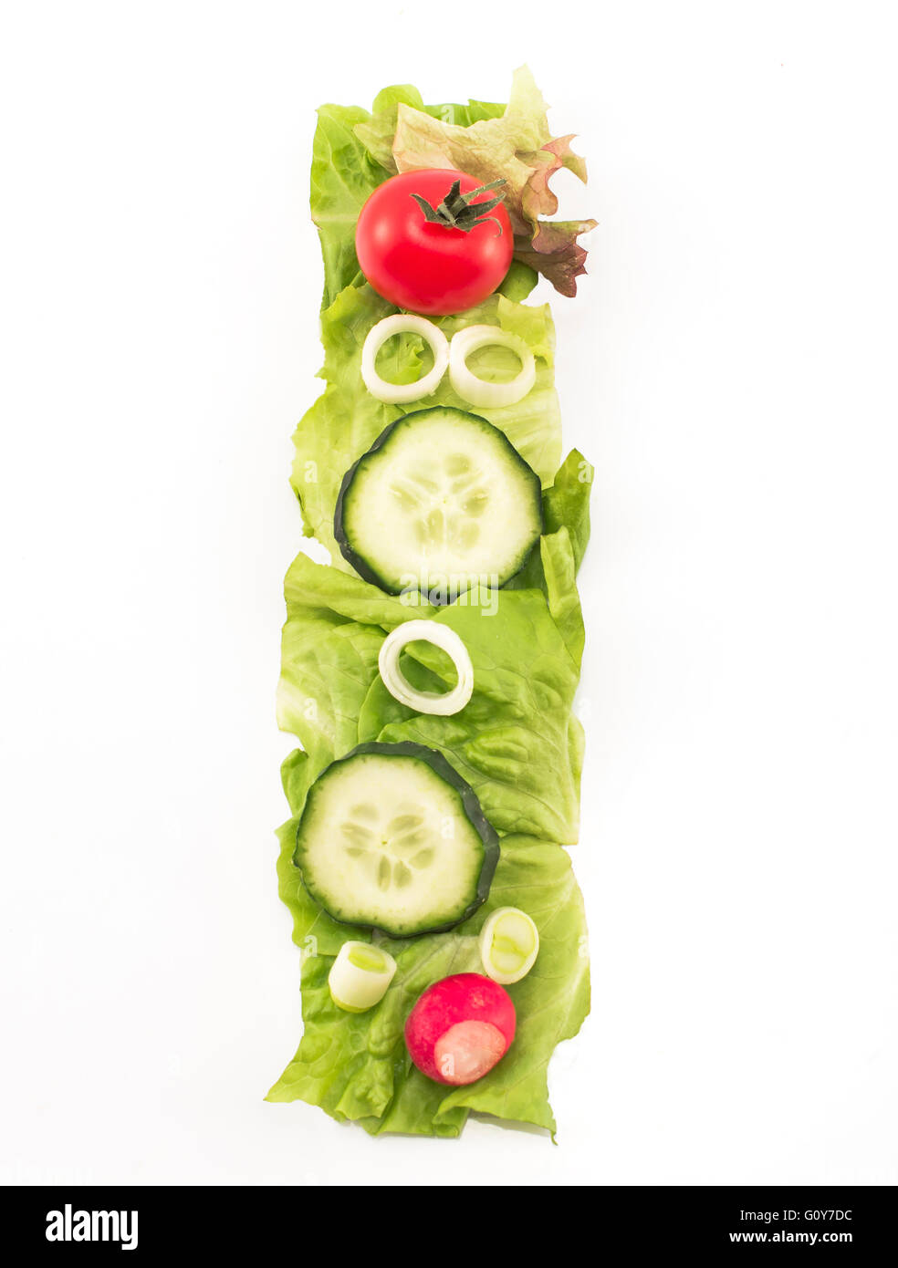 Letter I made of salad Stock Photo - Alamy
