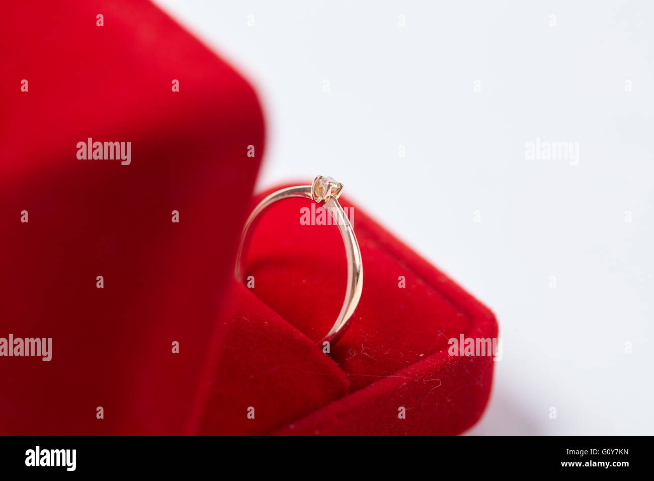 gold ring in a box Stock Photo - Alamy