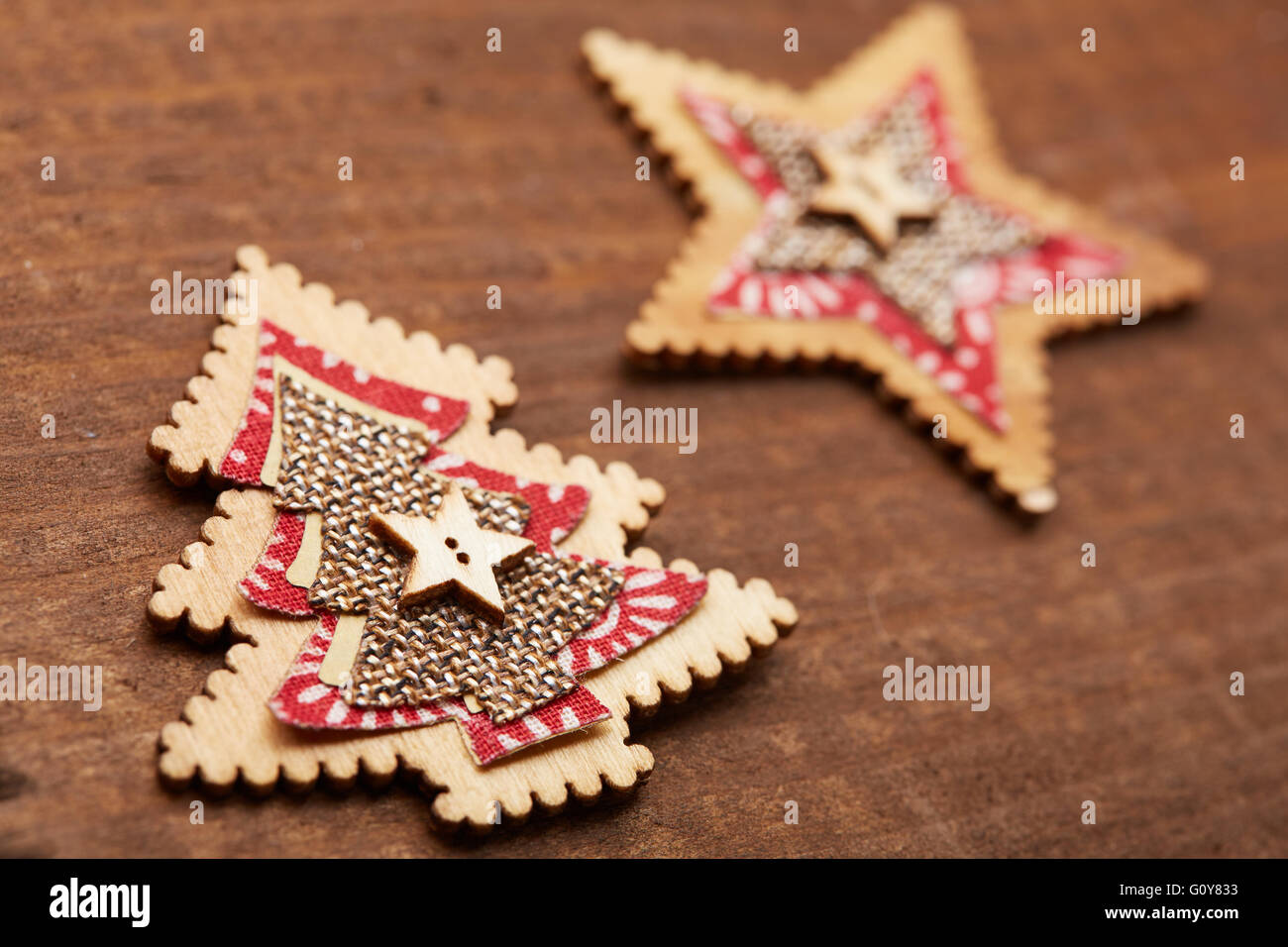 tree and asterisk Christmas decorate Stock Photo - Alamy