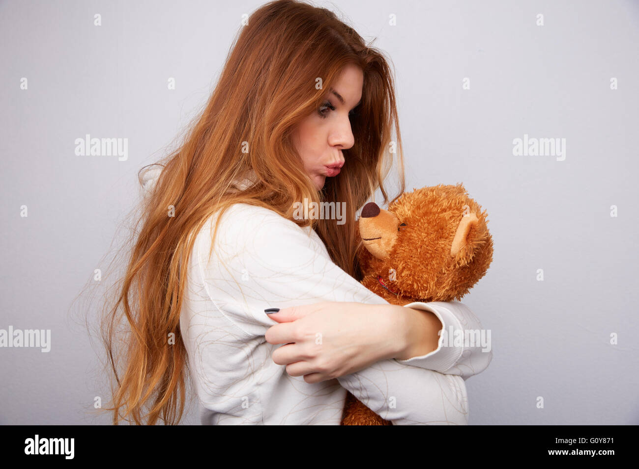 Red haired woman teddy bear hi-res stock photography and images - Alamy