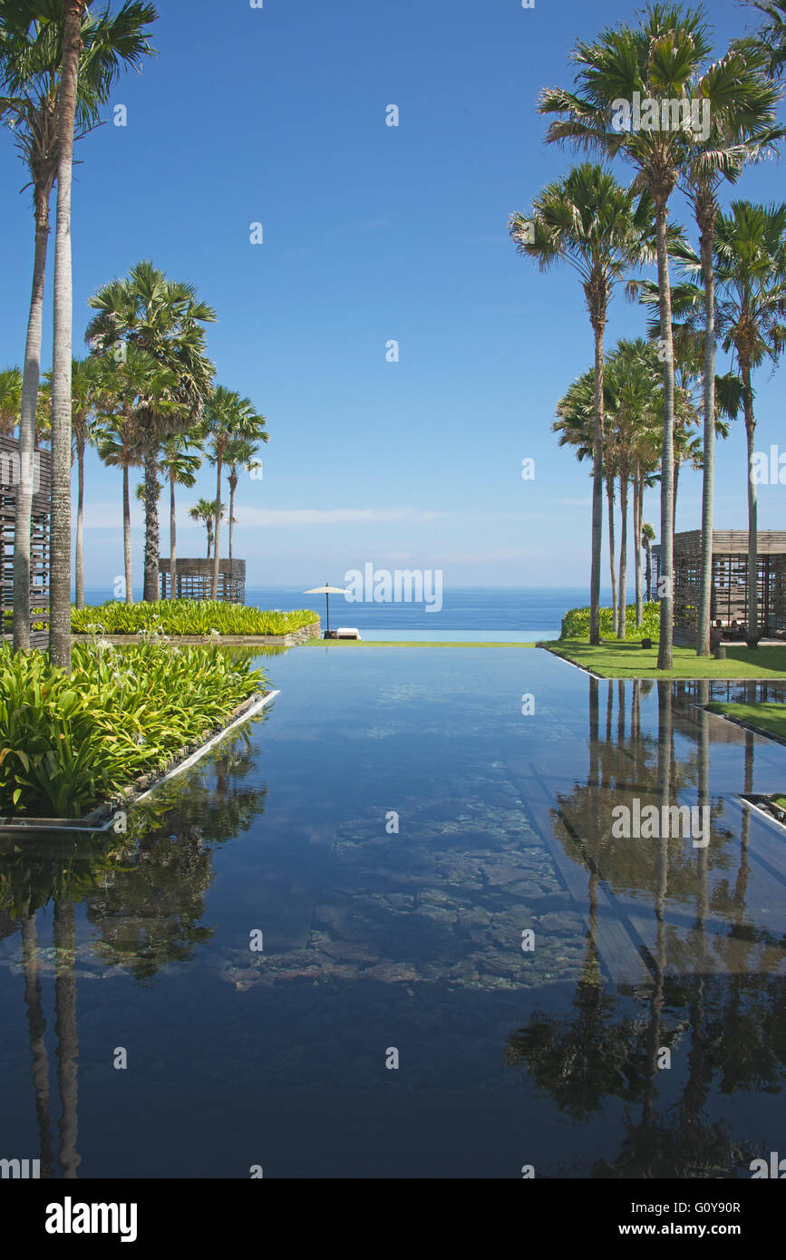 Infinity pool Alila Villas Resort Uluwatu Bali Indonesia Stock Photo ...