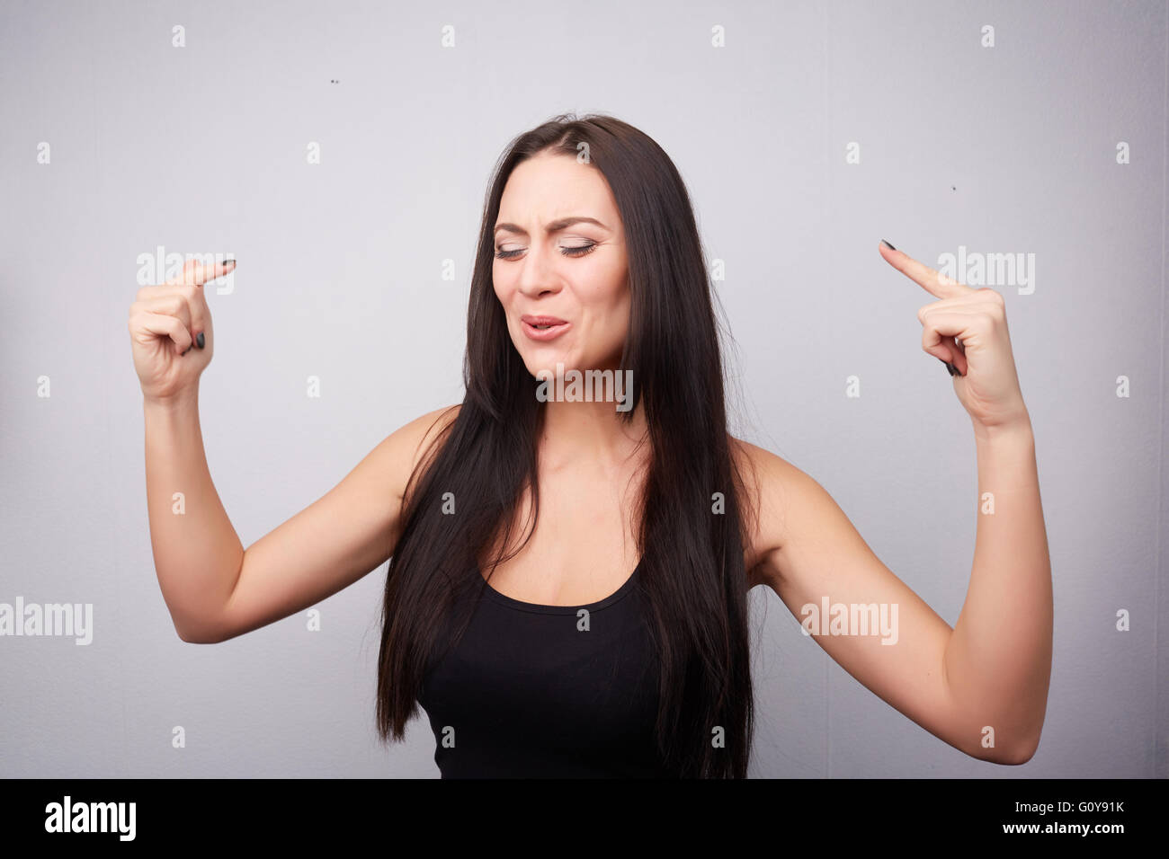 woman pointing at herself Stock Photo - Alamy