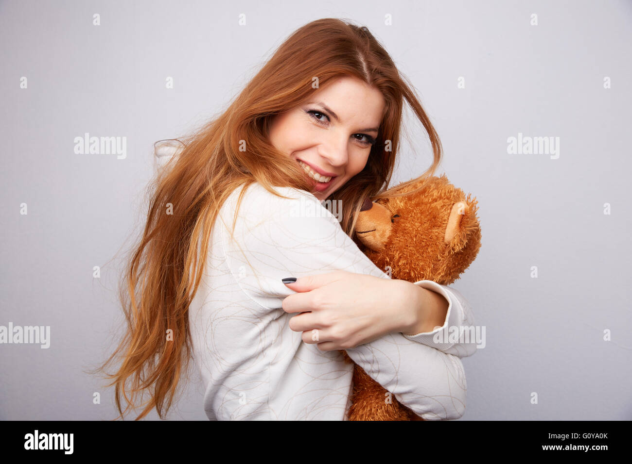 Red haired woman teddy bear hi-res stock photography and images - Alamy