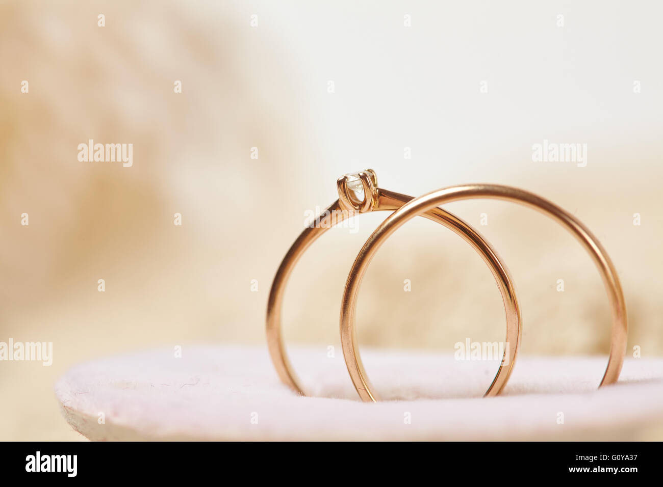 two gold rings Stock Photo - Alamy