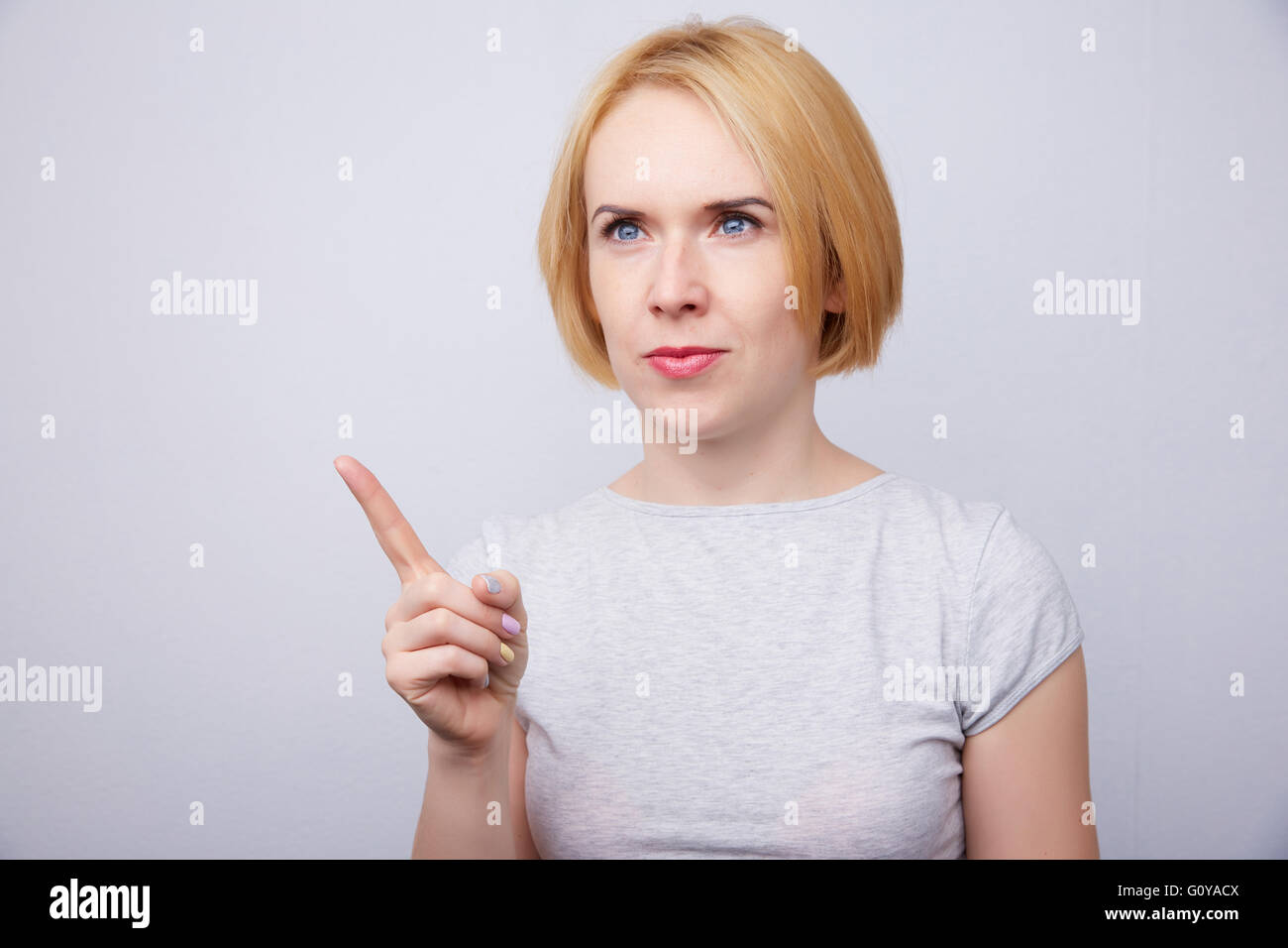 woman had the idea Stock Photo - Alamy