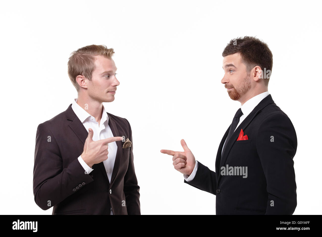 Meeting two men Cut Out Stock Images & Pictures - Alamy