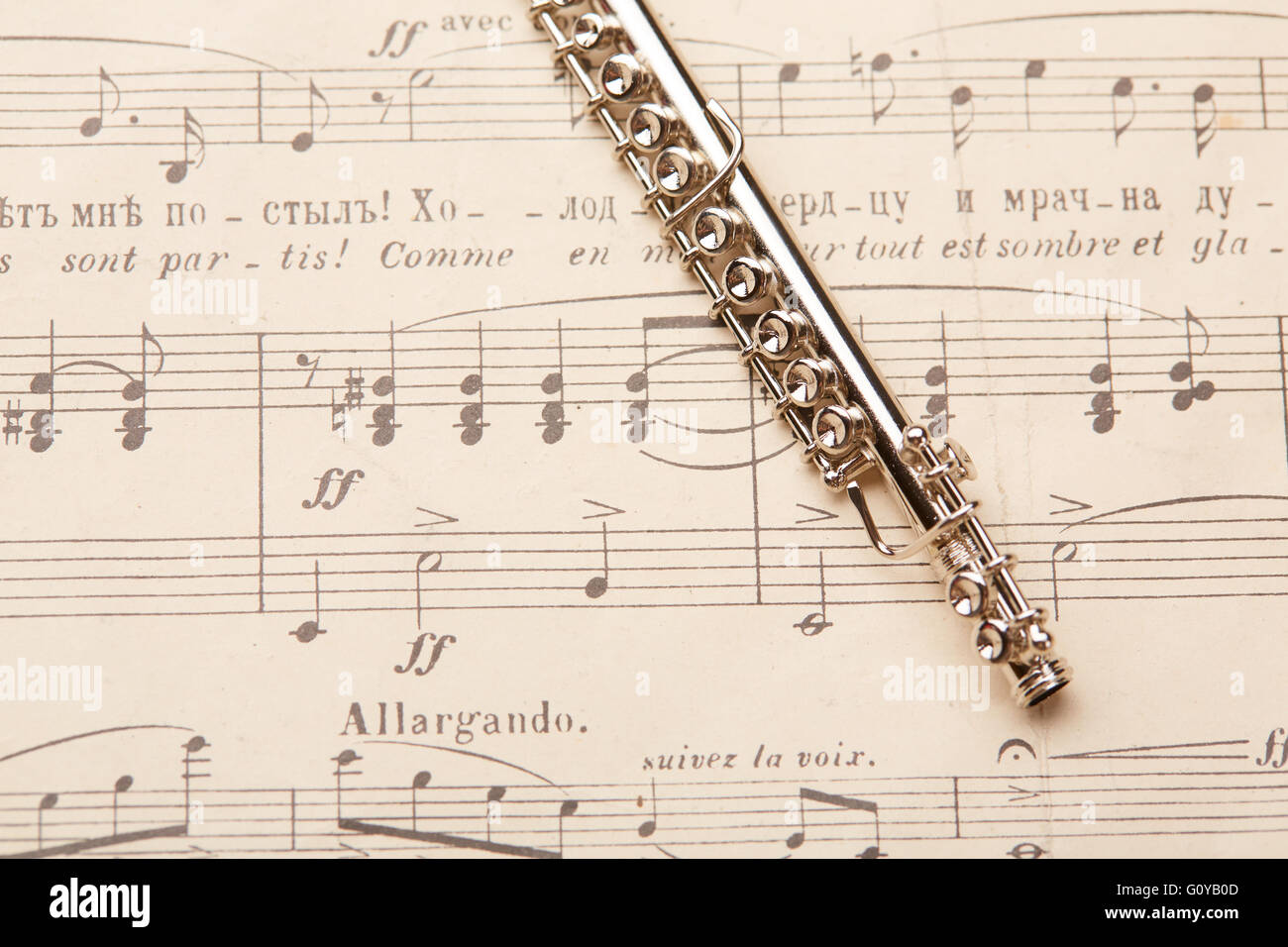 Flute music notes in hi-res stock photography and images - Alamy