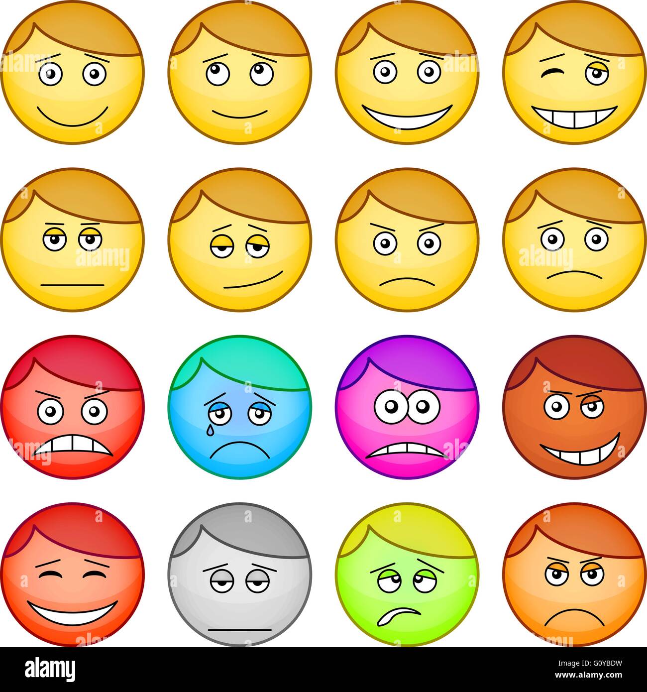 Round abstract face angry hi-res stock photography and images - Alamy