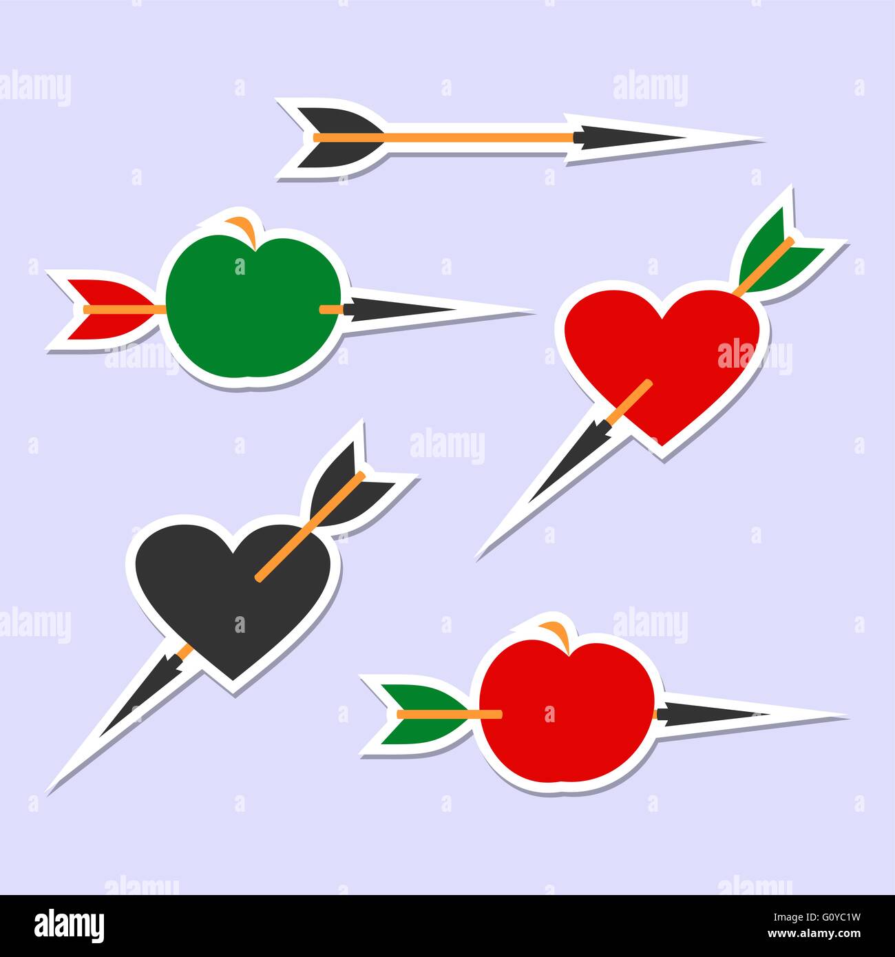 Love arrow heart Stock Vector Images - Alamy