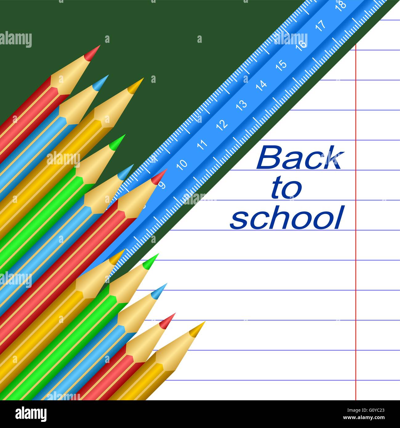 School pencil writing Stock Vector Images - Alamy