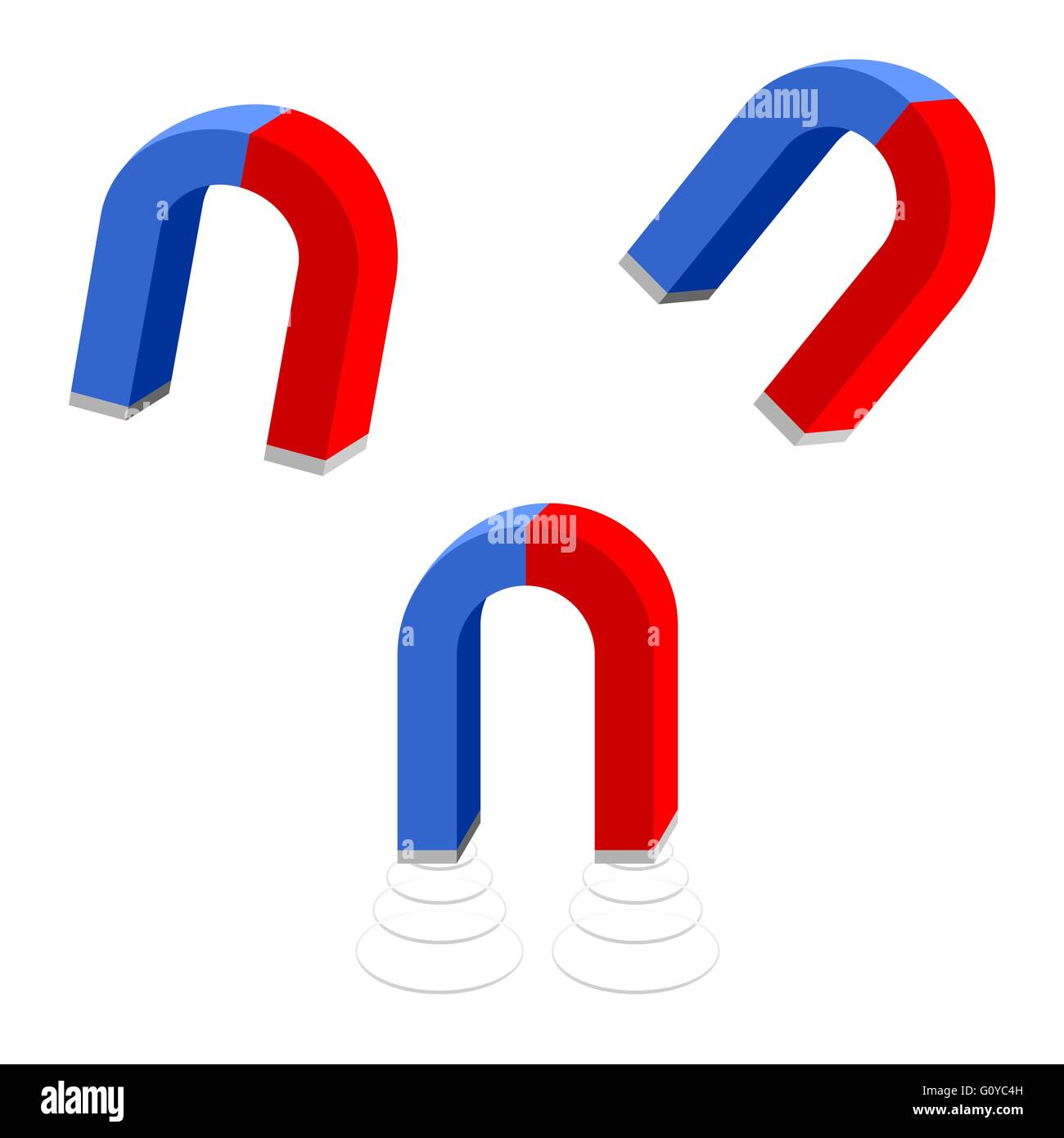 Magnet magnetic field Stock Vector Images - Alamy