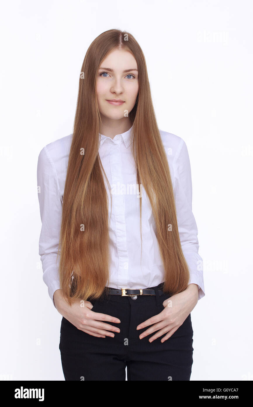 Isolated white businesswoman hi-res stock photography and images - Alamy