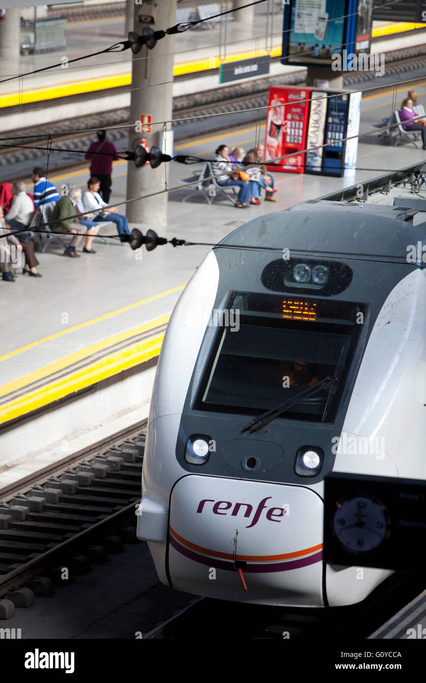 Renfe regional Train in Santa Justa Station in Seville Spain Stock ...