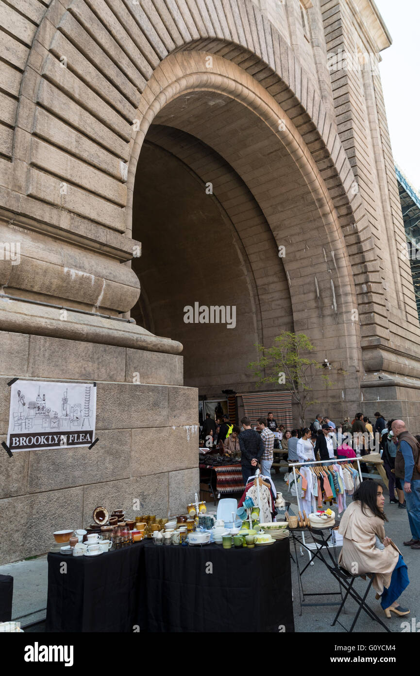 People shopping and browsing in the Brooklyn Flea and antique/ vintage ...