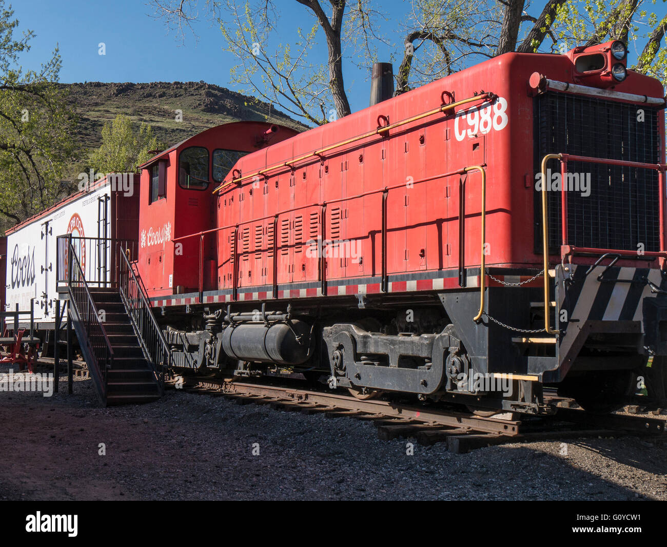 Coors CORX C988 locomotive (1938), Colorado Railroad Museum, Golden ...