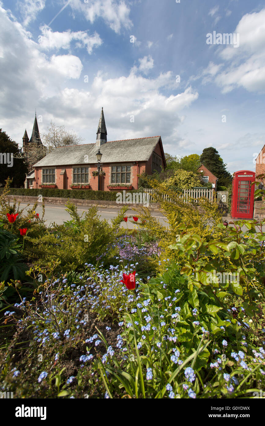 Village of Aldford, England. Picturesque spring view of Aldford Village ...