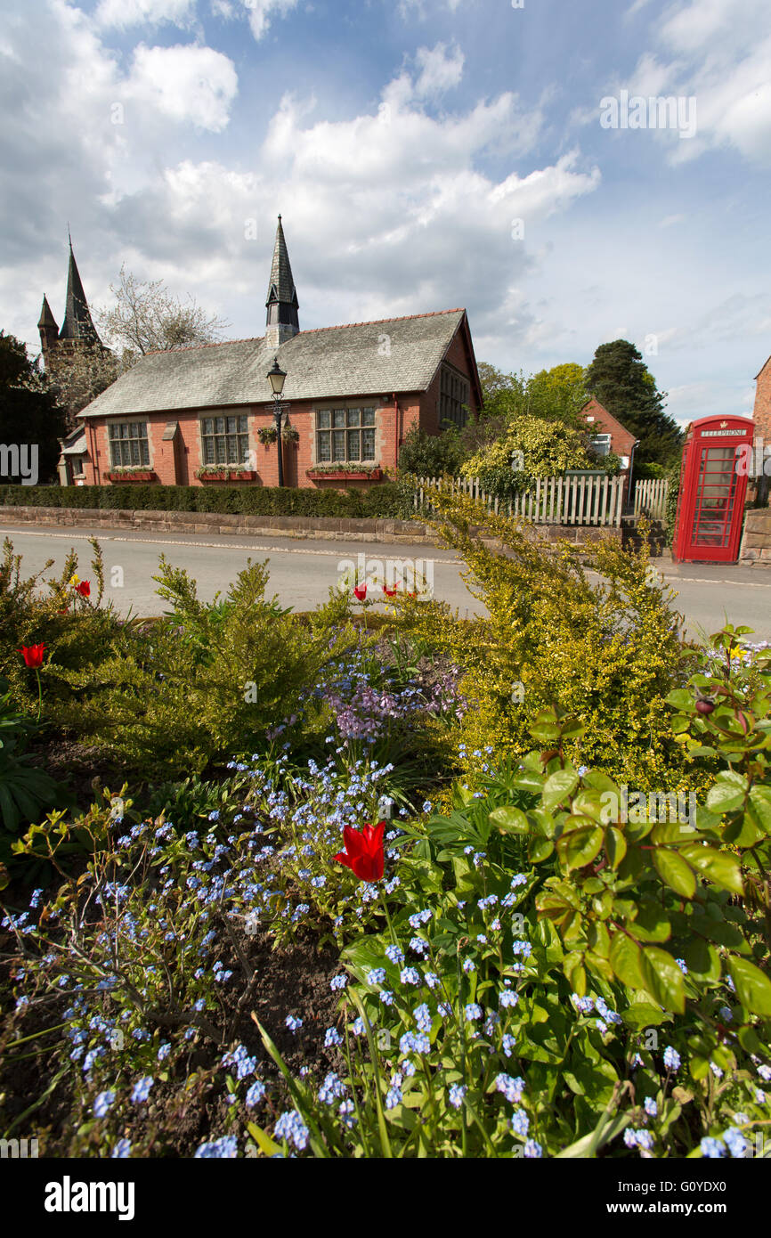 Village of Aldford, England. Picturesque spring view of Aldford Village ...