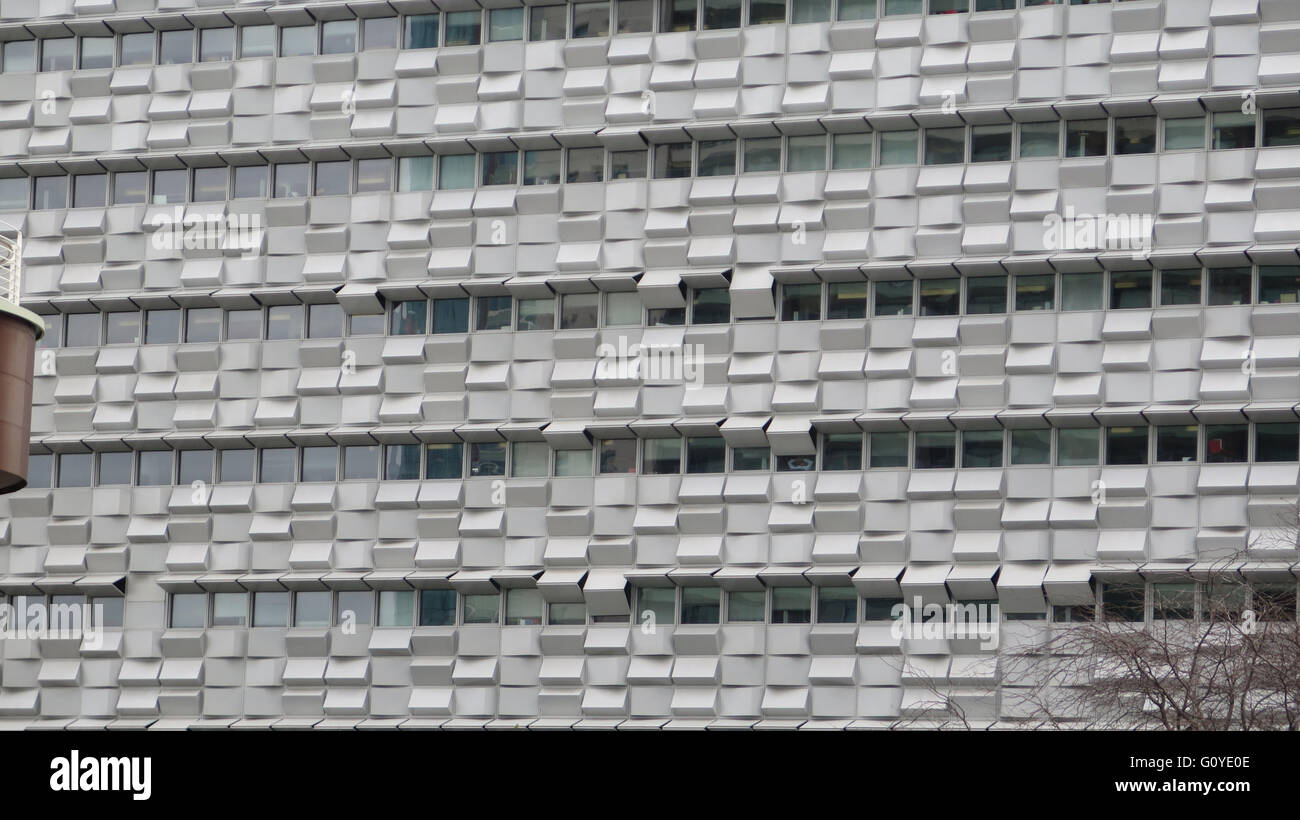 Interesting gray Office Building near Lisbon Oriente Railway Station ...