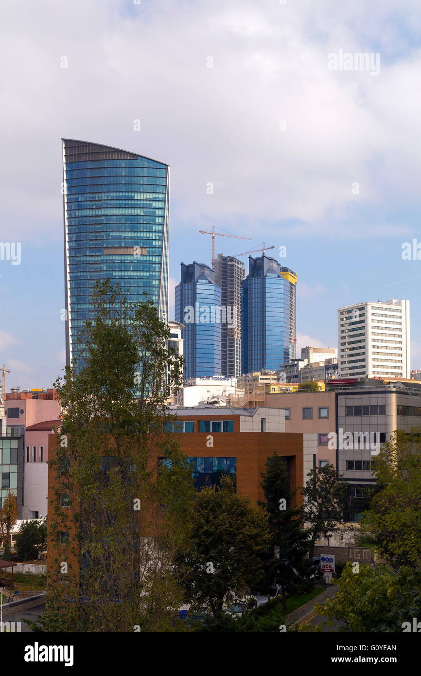 Istanbul, Turkey: Modern skyscrapers and skyline in Istanbul, the most ...