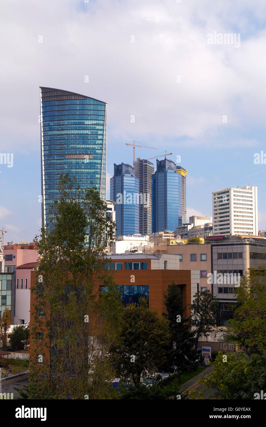 Istanbul, Turkey: Modern skyscrapers and skyline in Istanbul, the most ...