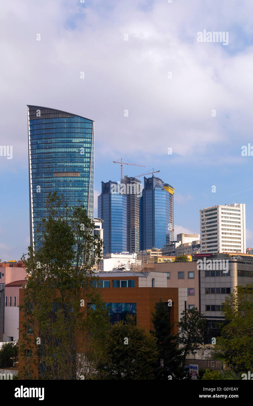 Istanbul, Turkey: Modern skyscrapers and skyline in Istanbul, the most ...