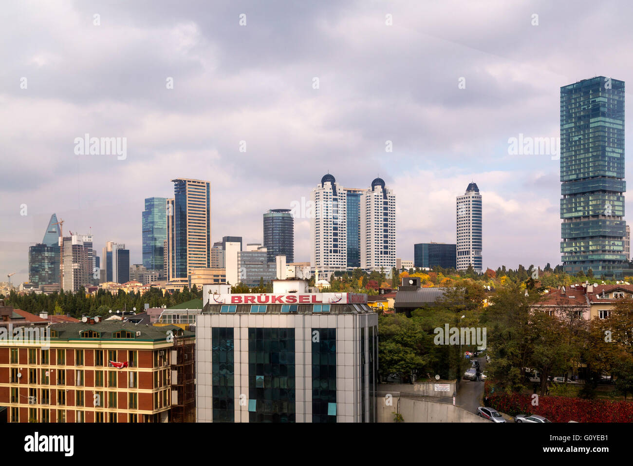 Istanbul, Turkey: Modern skyscrapers and skyline in Istanbul, the most ...